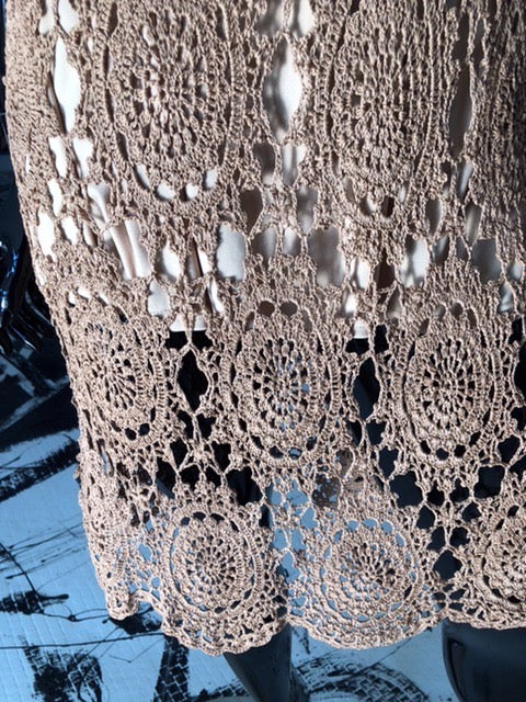 LACE NET DRESS, size XL #3157 – FanniesVintage
